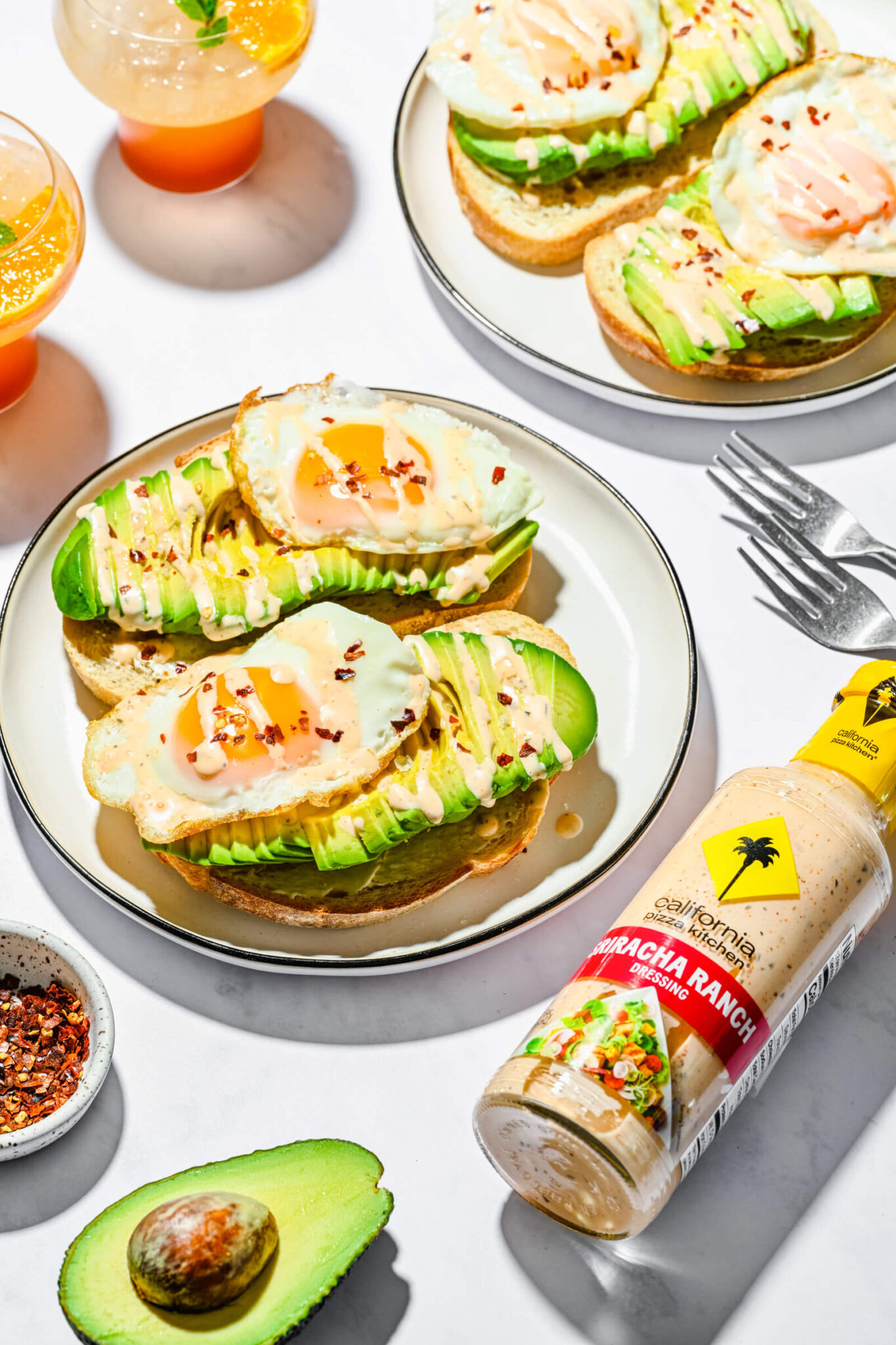 Avocado Toast with Sriracha Ranch - CPK at Home