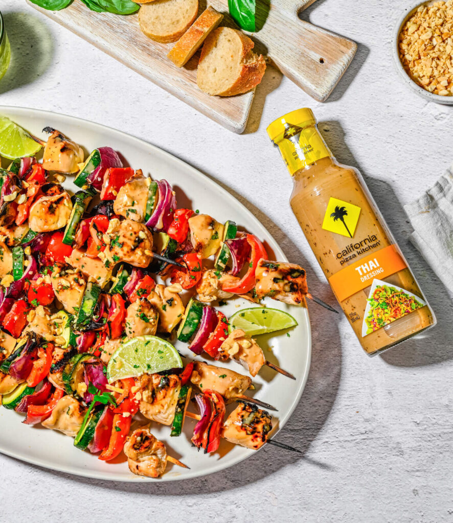 Chicken Vegetable Kebabs Recipe - CPK Thai Dressing
